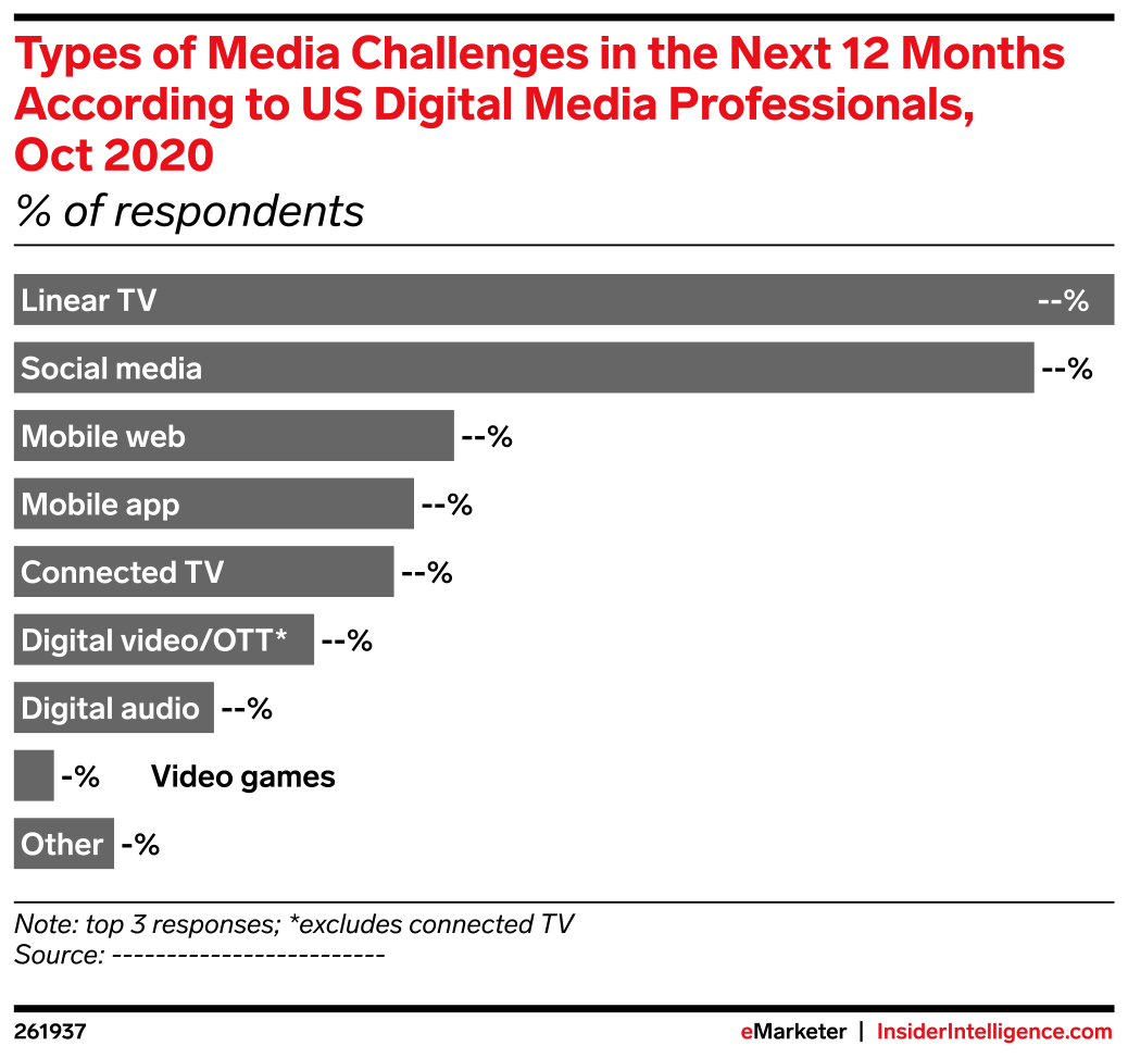 Types of Media Challenges in the Next 12 Months According to US Digital ...