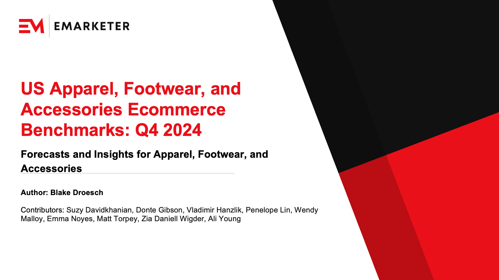 US Apparel, Footwear, and Accessories Ecommerce Benchmarks: Q4 2024