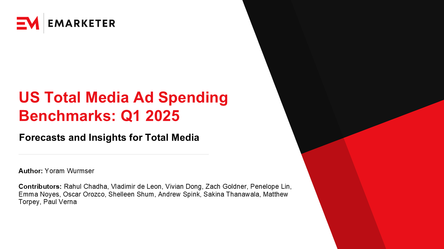 US Total Media Ad Spending Benchmarks: Q1 2025